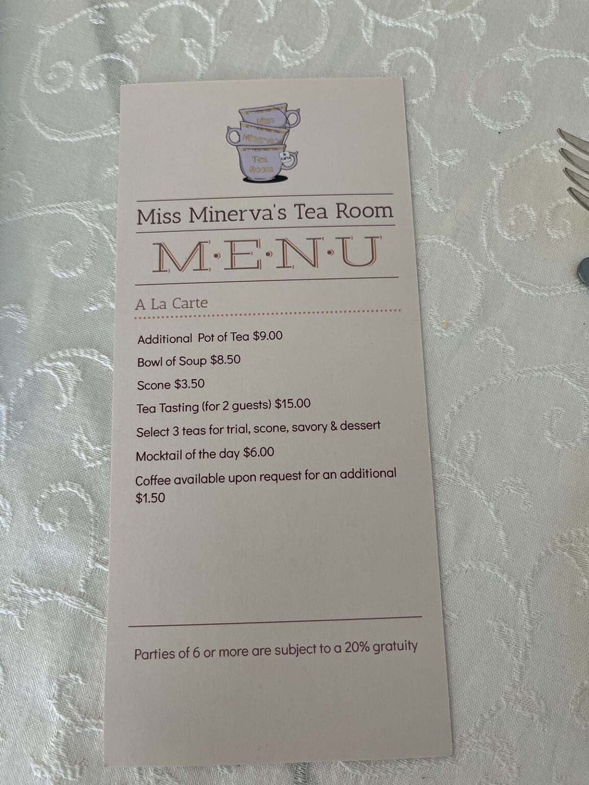 Review: Afternoon Tea at Miss Minerva's in Culpeper, Virginia